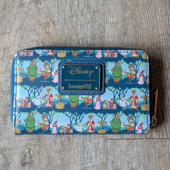 Loungefly | Bags | Loungefly Robin Hood Zip Closure Wallet Disney ...